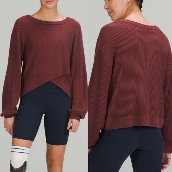 lululemon athletica | Sweaters | Lululemon Reversible Crossover Ribbed ...